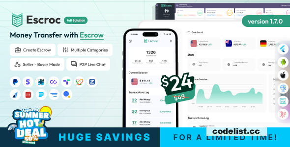 Escroc v1.7.0 - Money Transfer with Escrow Full Solution » Premium ...